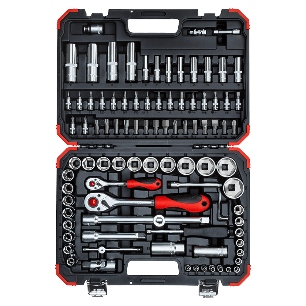 SOCKET GED RED SET 1/4"+ 1/2" 94PCE